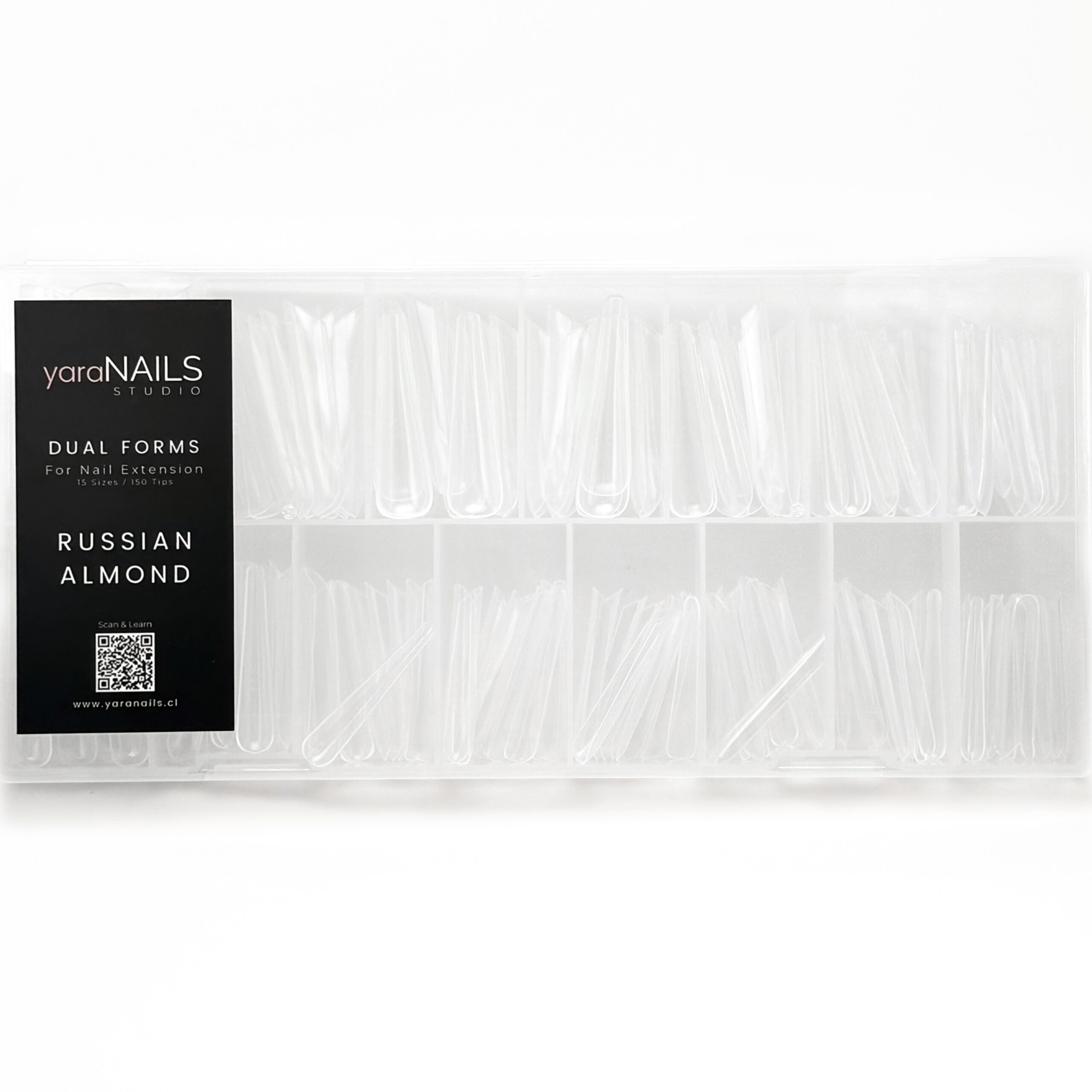 Set Tips Dual Forms Russian Almond 150un - yaraNAILS Shop